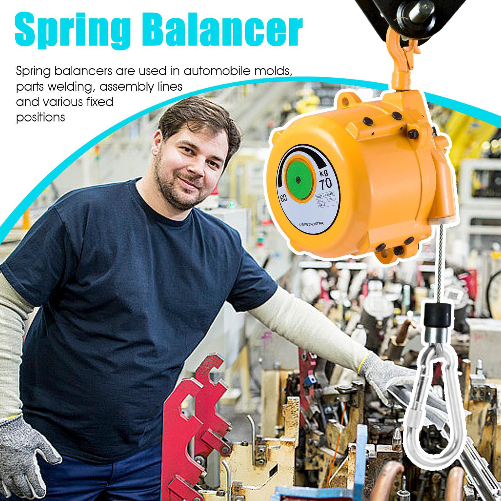 Metal Spring Balancer Retractable Tool Balancer for Industrial Use