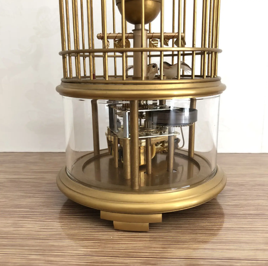 Birdcage Mechanical Fun Small Clock Alarm Clock Music Box Dynamic ...