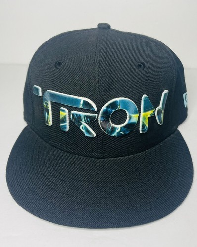 TRON LEGACY Fitted GLOW IN THE DARK Baseball Cap New Era Disney Black ...