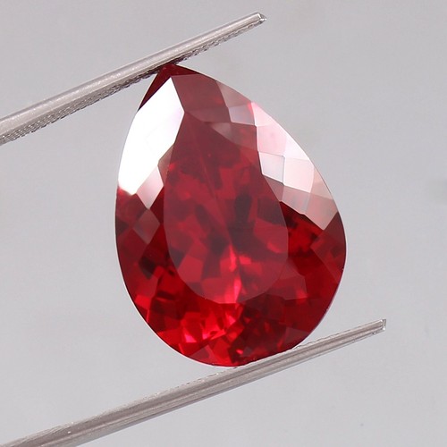 AAA Grade Natural Mozambique Blood Red Ruby Pear Loose Cut Gemstone ...