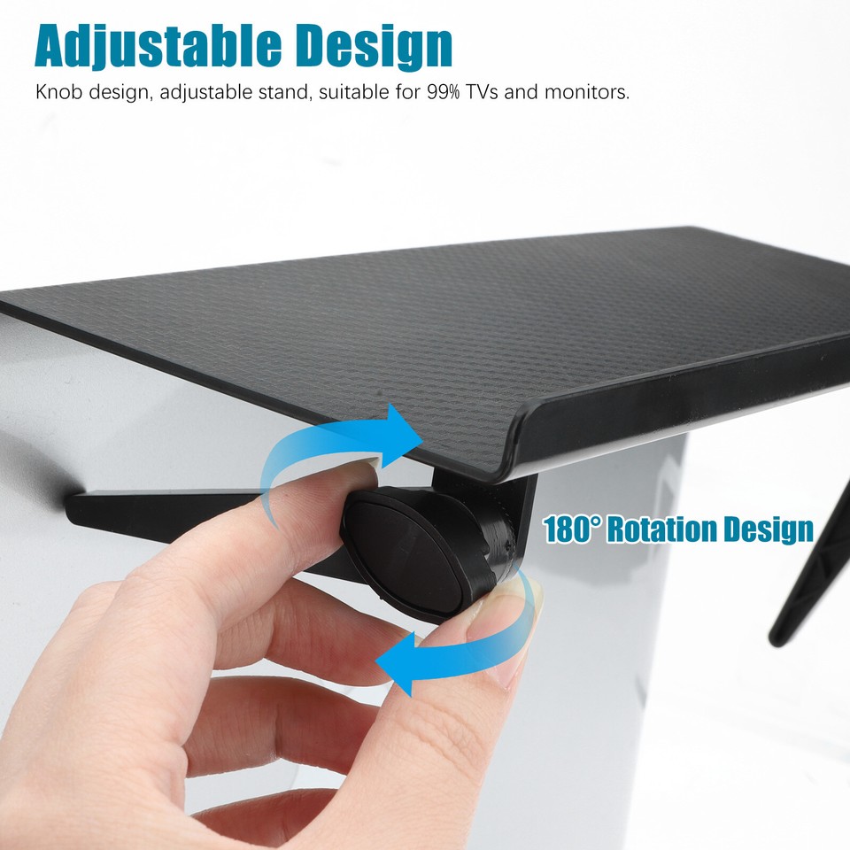 TV Set-Top Box Screen Top Shelf Desktop Adjustable Storage Rack Holder ...