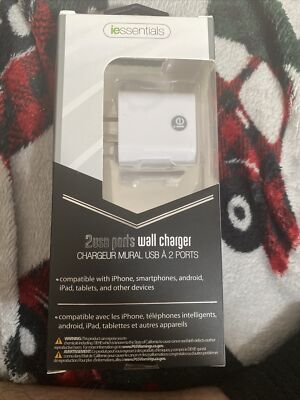 iEssentials IEN-AC22A-WT 2.4-Amp Dual USB Wall Charger - White | eBay