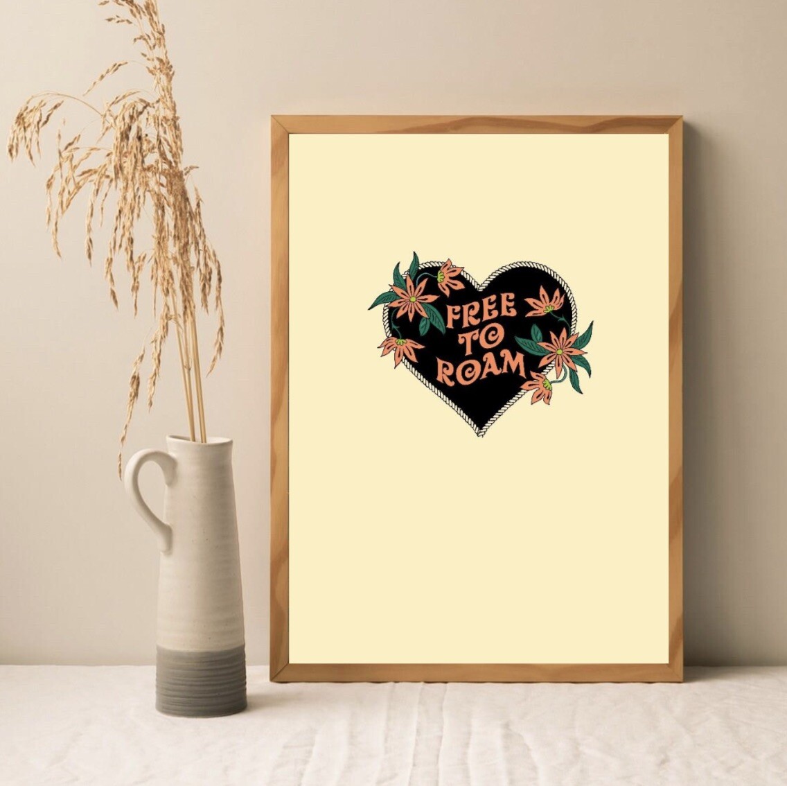 Free To Roam Heart A4 Poster Print Matt Finish- Digital print/Wall art ...