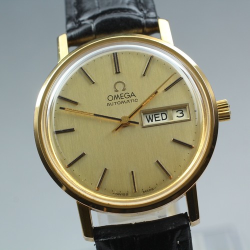 [N MINT] Vintage OMEGA Cal. 1020 166.0209 Gold Dial Men's Automatic ...