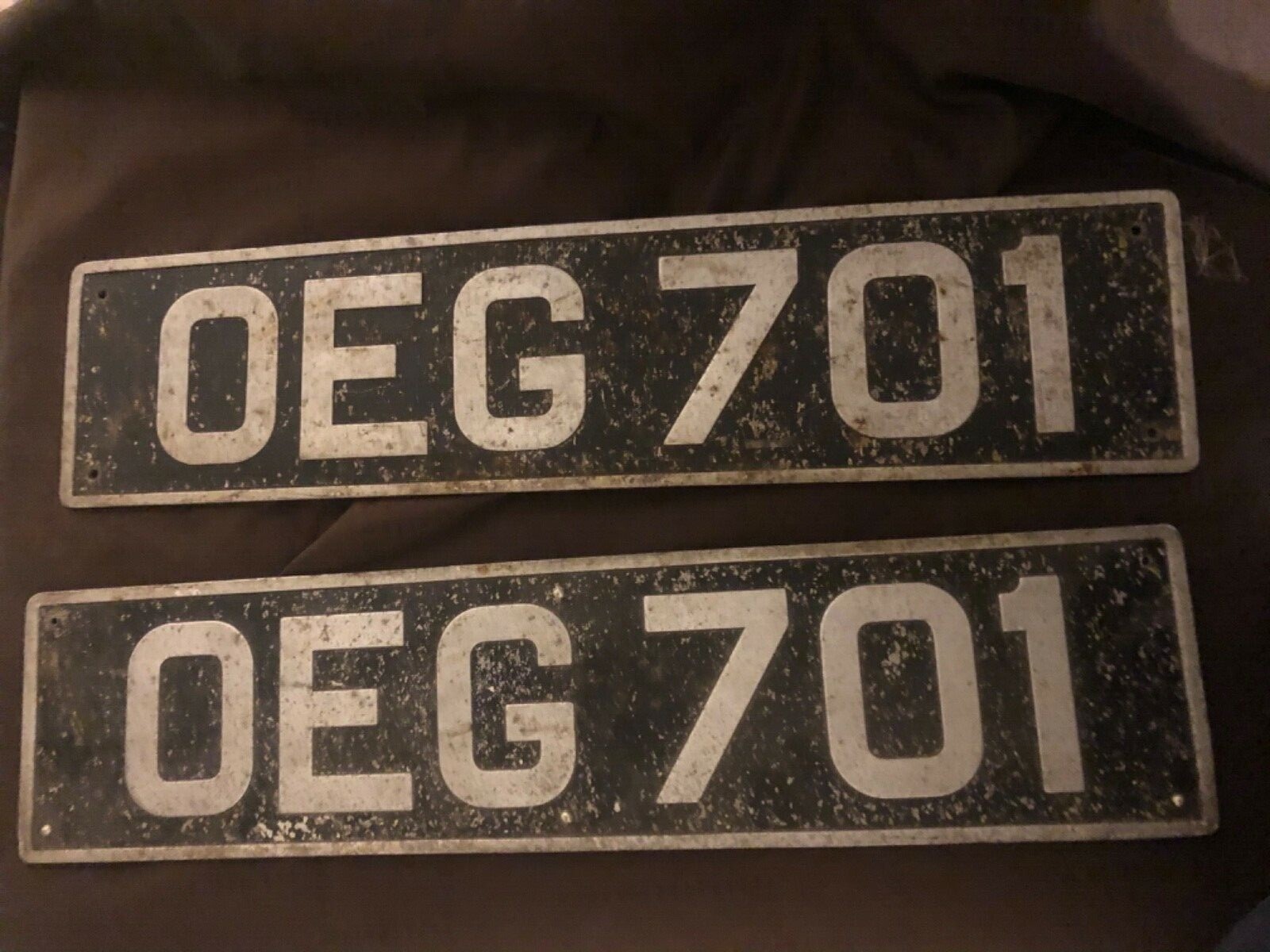 Vintage British car number plates x 2, c 1960’s | eBay