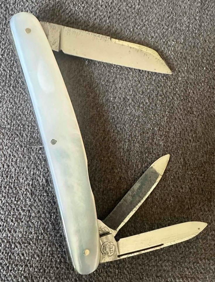 OLD ANTIQUE VINTAGE VAN CAMP PEARL CONGRESS WHITTLER KNIFE ETCHED | eBay