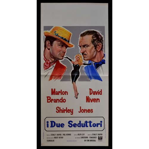 Poster I DUE SEDUTTORI Marlon Brando David Niven Jones Shirley B150 | eBay