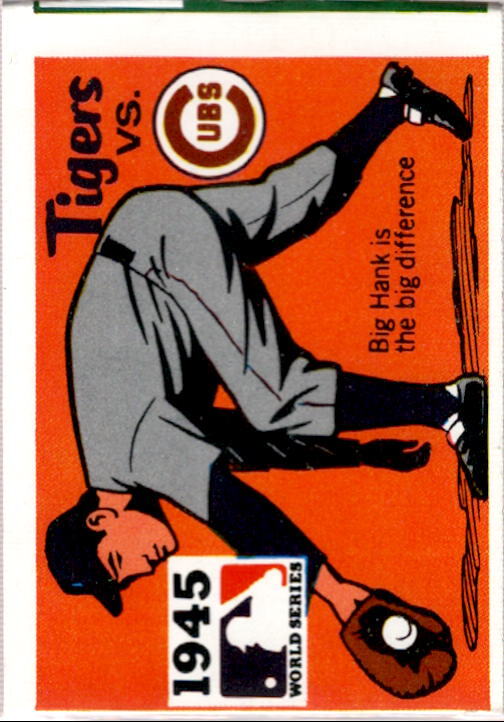 1971 Fleer Laughlin World Series Black BK #43 1945 Tigers Hank Greenber ...