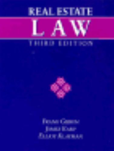 Real Estate Law by Frank F. Gibson, Elliott I. Klayman and James P ...