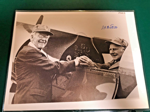 autograph of WW2 hero Jimmy Doolittle in airplane with Matty Laird ...