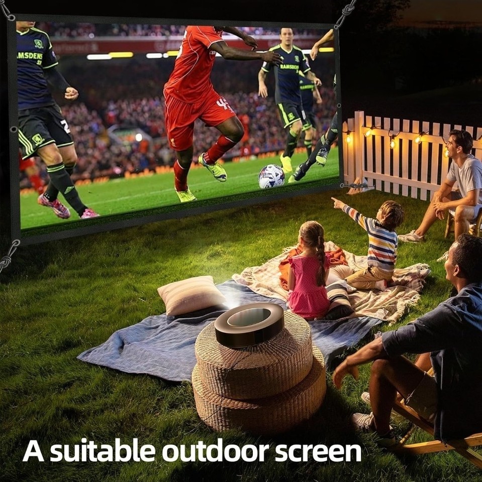 150 Inch Foldable Portable Projector Screen,16:9 Indoor/Outdoor Movie ...