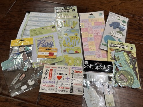 Large Lot Of Baby Scrapbooking Dimensional Stickers Supplies Die Cuts ...