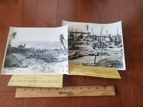 2 1944 WWII Invasion of Guam Beachhead Original Photographs | eBay