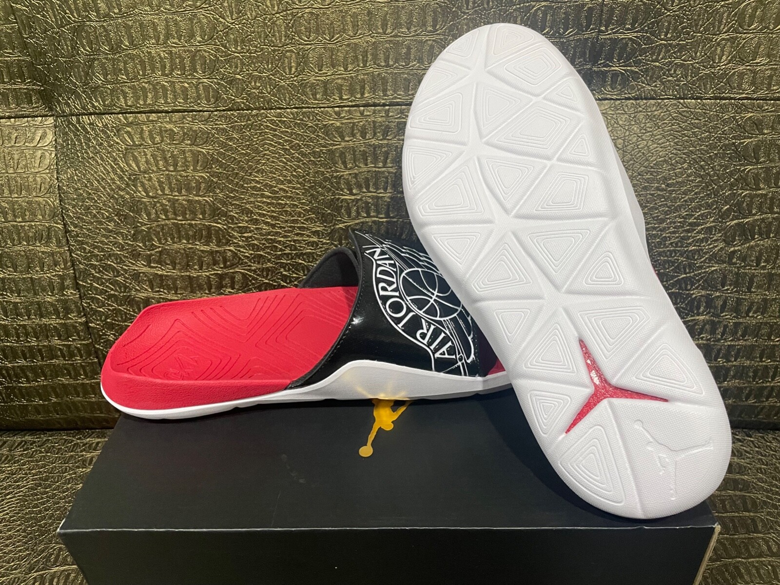 Air Jordan Hydro 7 Slides Black White Red AA2517-001 Men's NEW | eBay