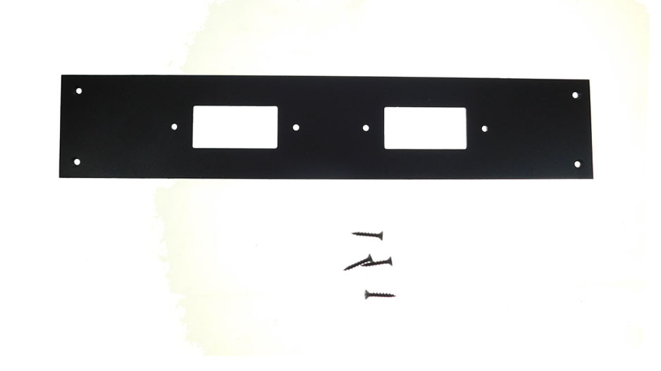 PROCRAFT WM1-2DEC-BK 16" Center Wall Mount BLK Studio Panel w/ 2 Decora ...