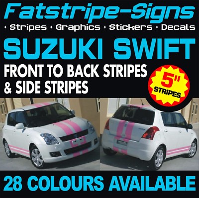 to fit SUZUKI SWIFT STRIPES GRAPHICS STICKERS DECALS SPORT SZ-R 1.3 1.4 ...