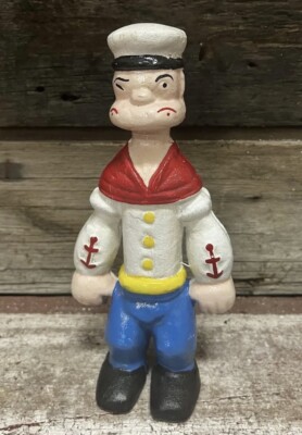 POPEYE The Sailor Man 9” Tall Cast Iron Figurine Bank | eBay