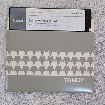 Tandy Smartwatch Utilities 5.25" Floppy Disk Cat No. 25-1033 | eBay