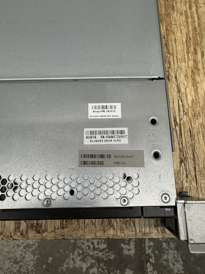 383515, P9E13A, Hp Avaya DL360 G9 SRVR AVP Rack Mount Server 843307-001 ...