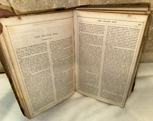 2 Edgar Allan Poe 1st Ed THE OBLONG BOX & Thou Art the Man 1844 Lady's ...