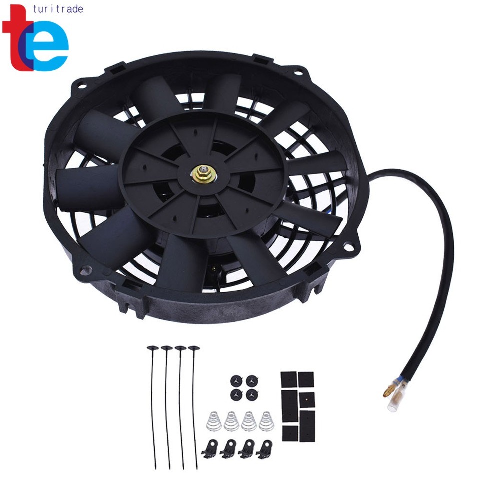 Universal Slim Fan Push Pull Electric Radiator Cooling 12V Mount Kit 7 ...