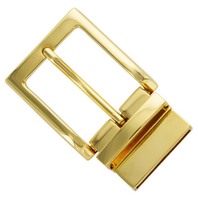 Twist Belt Buckle Gold Plated Reversible Buckle fits 1-3/8" (35mm) Wide ...