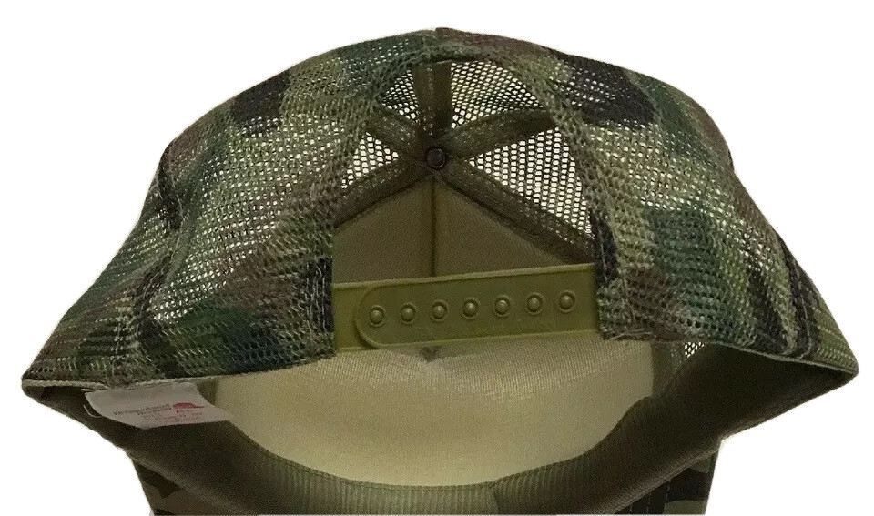 Vtg Valley Systems Trucker Hat Waste Disposal US Map Camo Cap Canal ...