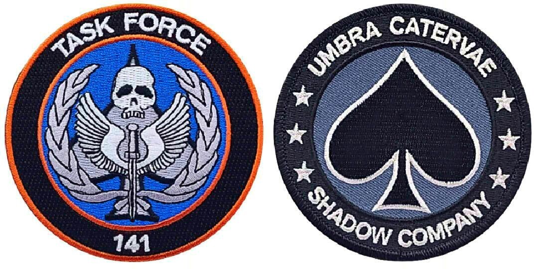 Call of Duty Modern Warfare Shadow Company Spade Patch -2PC IRON ON 3.5 ...
