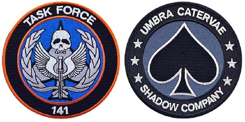 Call of Duty Modern Warfare Shadow Company Spade Patch -2PC IRON ON 3.5 ...