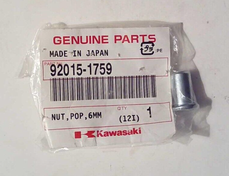 NOS GENUINE KAWASAKI POP NUT 6MM 92015-1759 NEW OEM | eBay