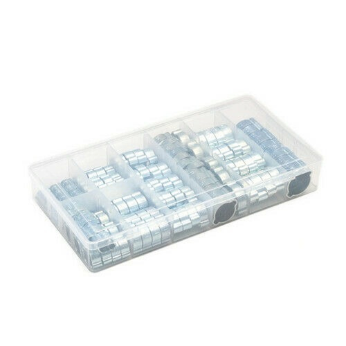 150X Double Ear Clamp O Clips Kit Crimp Air Silicone Petrol Water Fuel ...