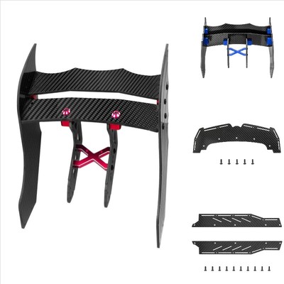 Carbon Fiber Tail Wing Front Splitter Shock Tower Set For ARRMA 1/7 ...