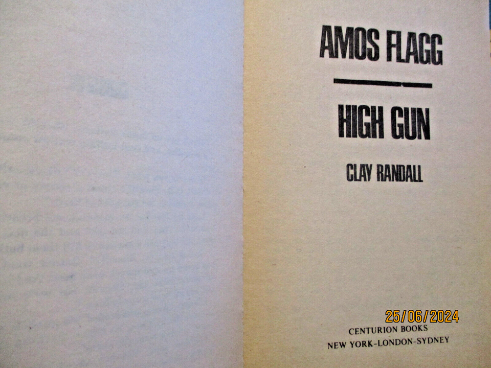 COWBOY WESTERN Clay Randall AMOS FLAGG #2 High Gun PB 1965 | eBay Australia