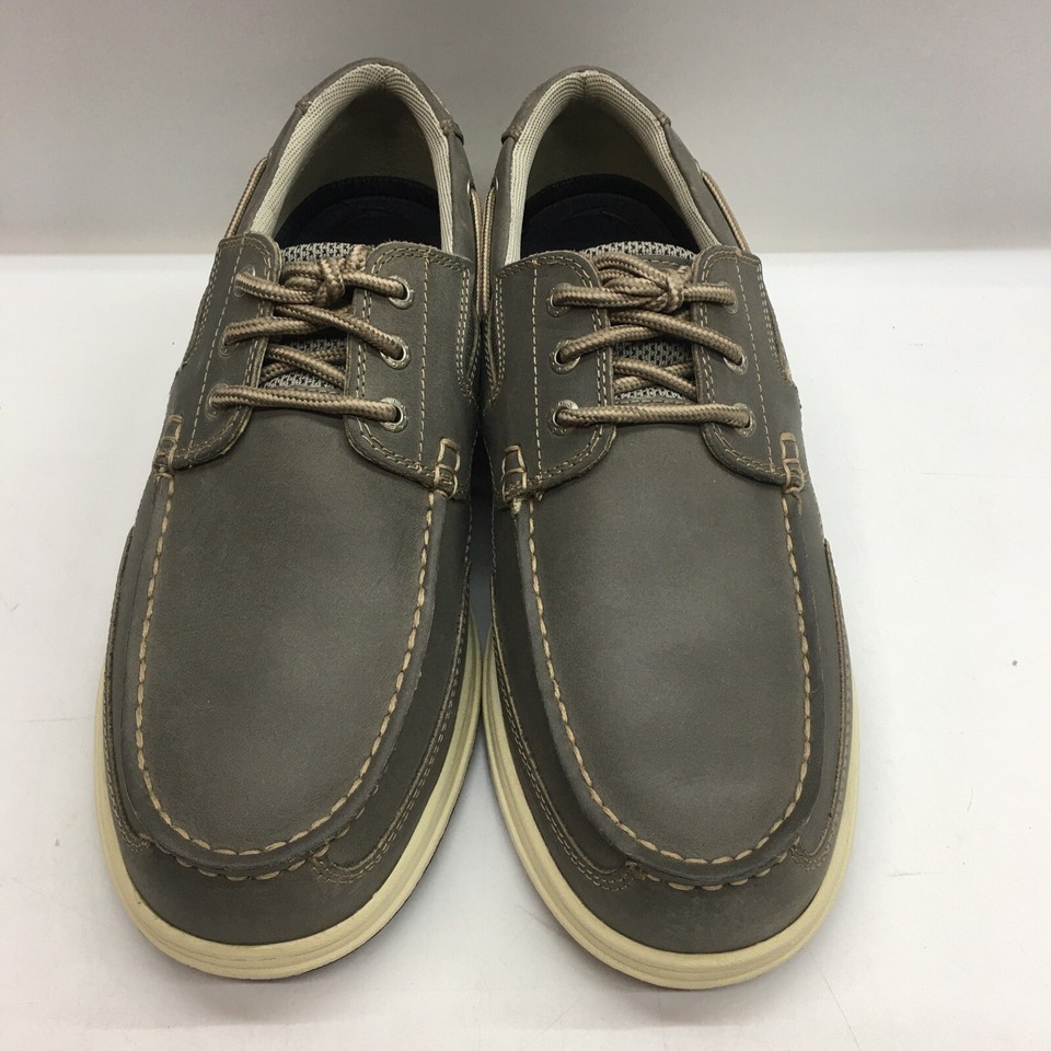 Dockers Men's Beacon Grey Boat Shoe Lace-up Deck Shoe Size 11M Leather ...