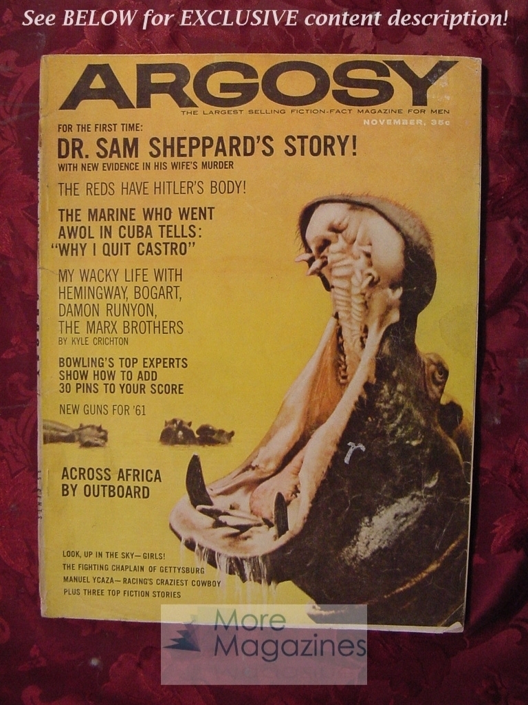 ARGOSY November 1960 Nov 60 WE CROSSED AFRICA KYLE CRICHTON ROBERT ...