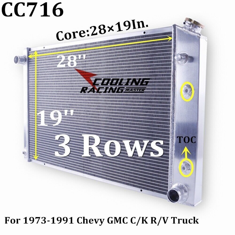 3 Row Radiator for 1973-91 Chevy/GMC Blazer C10 C20 C30 K10 K20 R20 ...
