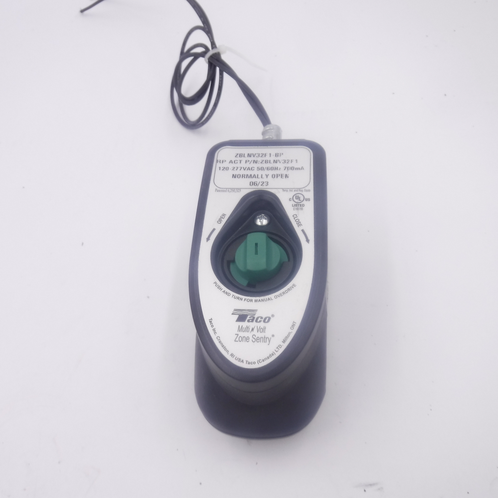 Taco ZBLNV32F1 Zone Sentry Valve Multi-Volt Replacement Actuator Head ...