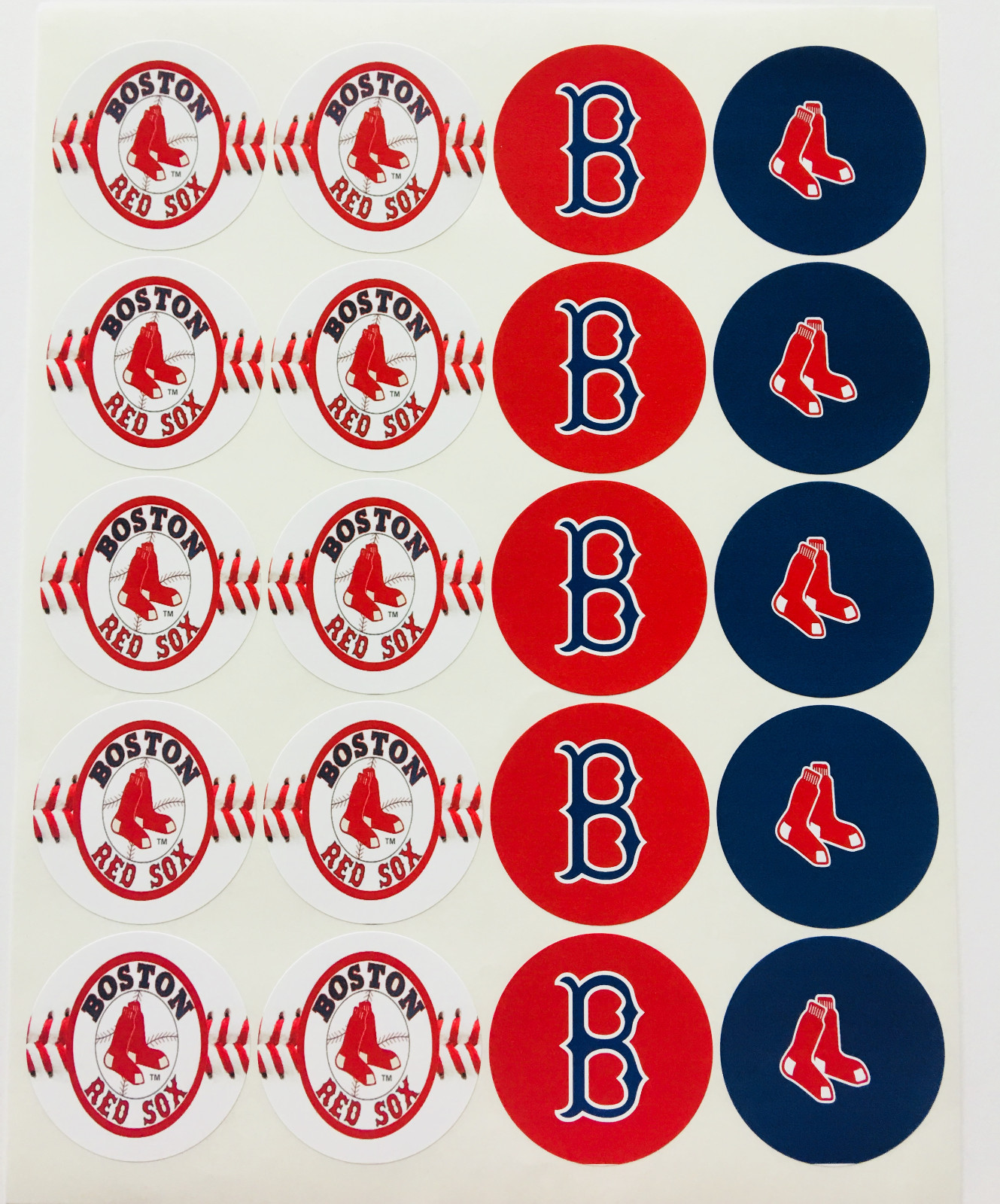 SET of 40- 2" BOSTON RED SOX ADHESIVE STICKERS | eBay