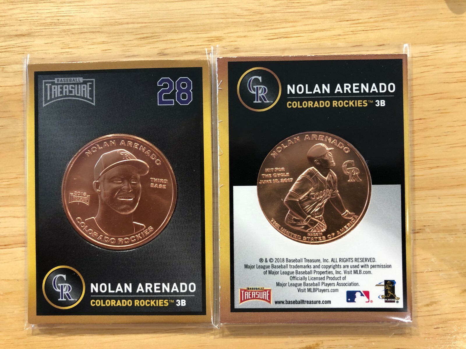 2018 Baseball Treasure MLB Mounted Coins #NNO Copper Nolan Arenado | eBay