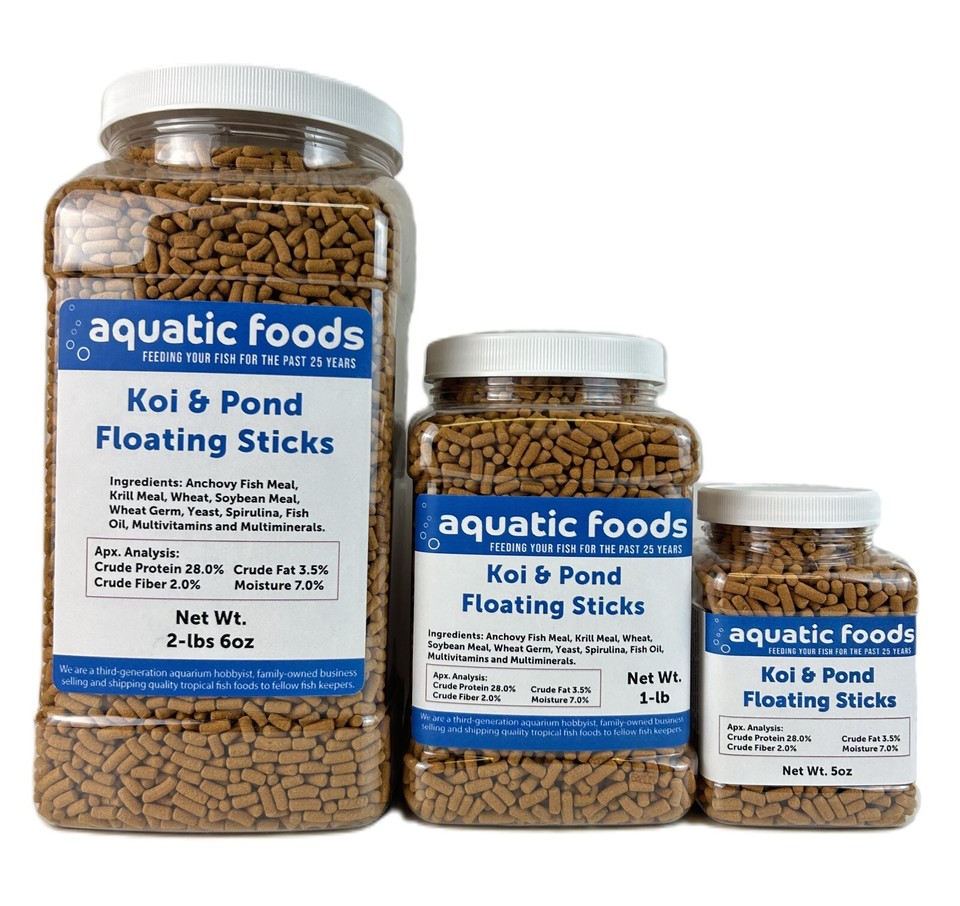Koi & Pond Floating Sticks for Koi, Goldfish and all Pond Fish. WL-JAR ...