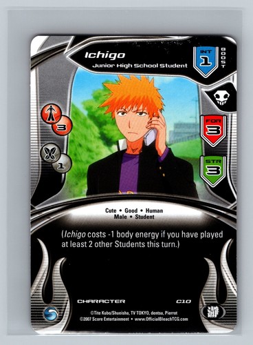 Ichigo Junior High School Student C10 Bleach TCG Seireitei Card Game ...
