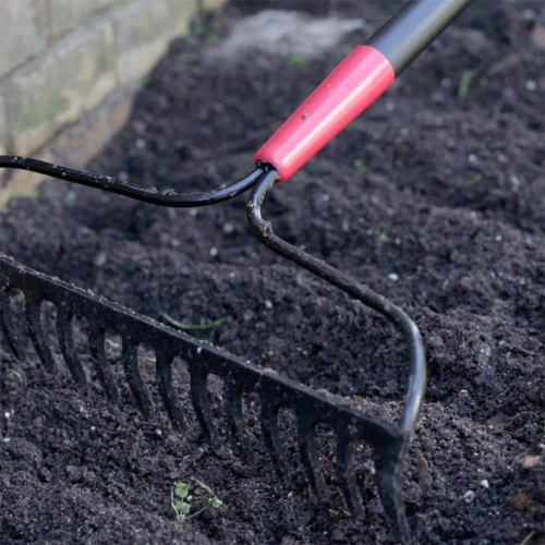 60.75 Inch Fiberglass Handle 15 Teeth Forged Steel Spring Rake Autumn ...