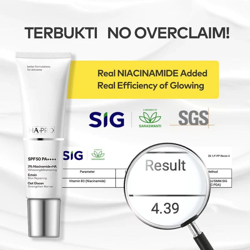 HA PRO Lightweight Glowing Sunscreen SPF 50 PA++++ UVA/ UVB 8X Sunblock ...