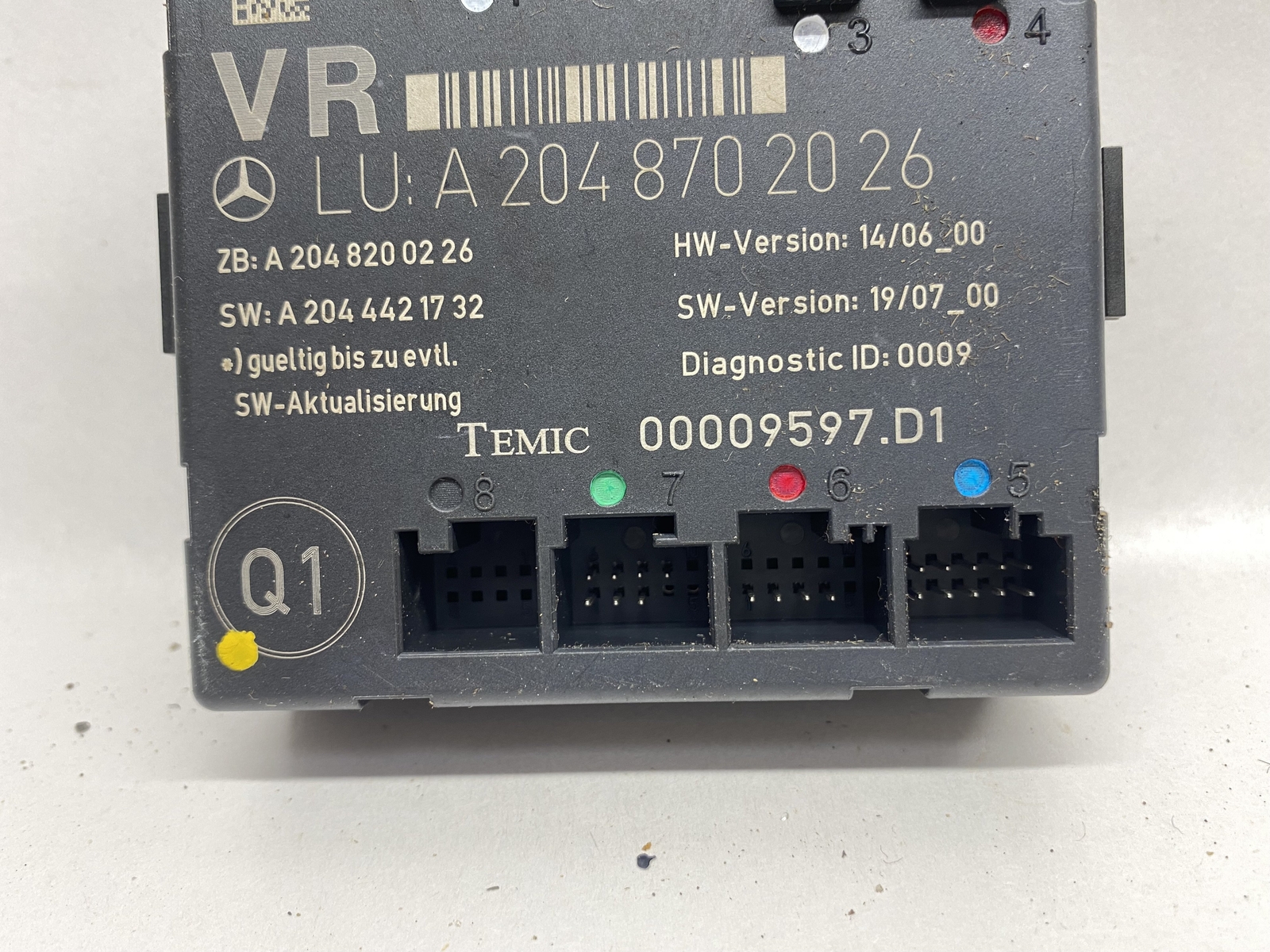 MERCEDES-BENZ C W204 Delantero Derecho Unidad Control Puerta Módulo ...