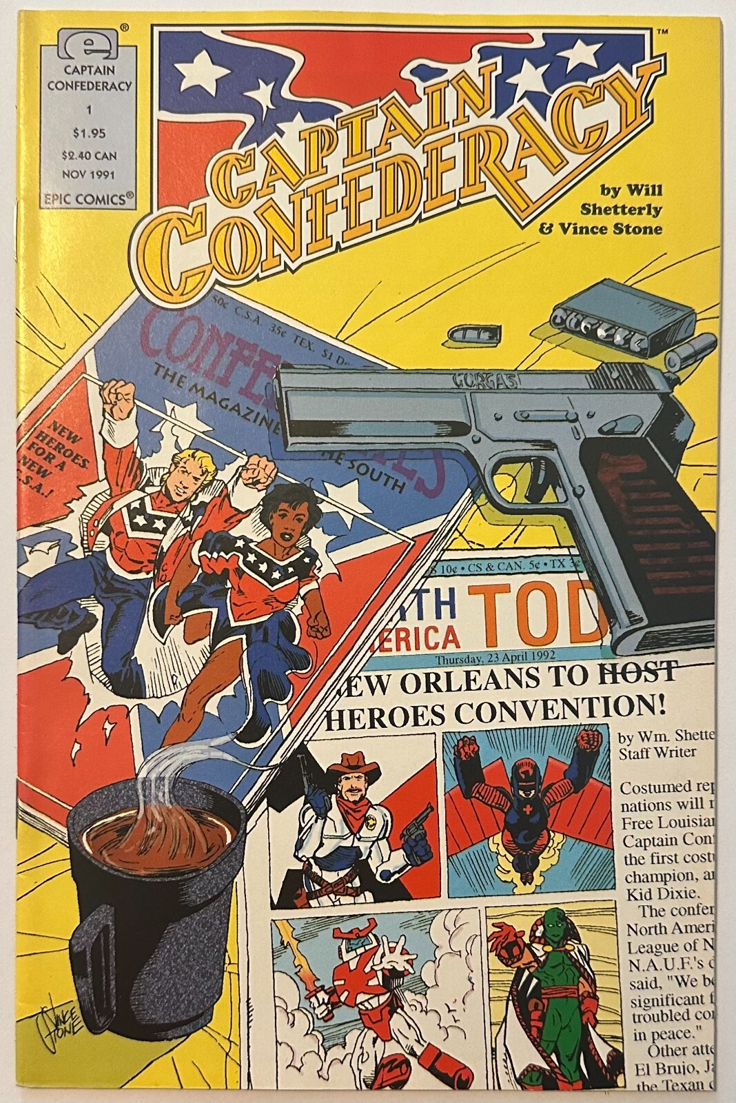 Captain Confederacy #1 1991 Marvel Comics | eBay