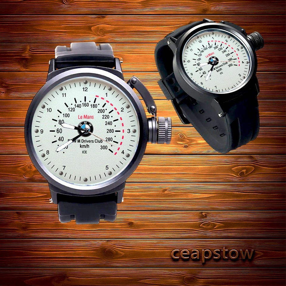 BMW M Power Logo Stainless Steel Watch, White Speedometer | eBay