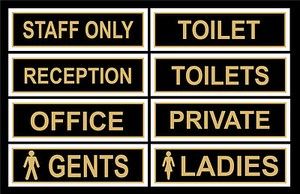 Toilets Signs / Stickers. Gents, Ladies, Private, Office, Staff Only ...