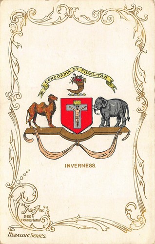"Inverness" Coat of Arms Heraldic Series "A" Postcard | eBay
