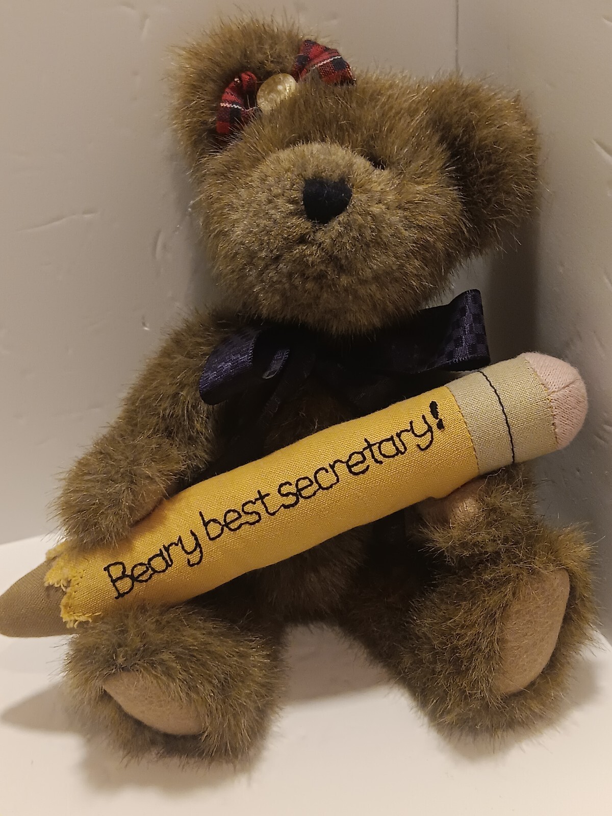 Vintage Boyds Bears Beary Best Secretary Plush Bear Stuffed Animal 8 ...