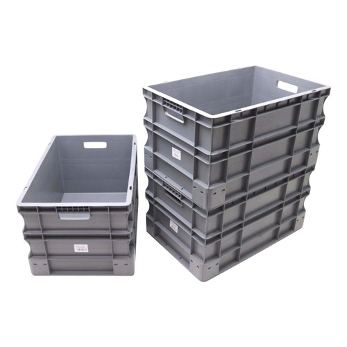 Used 3 x Strong Large Heavy Duty Plastic Stackable Storage Containers ...